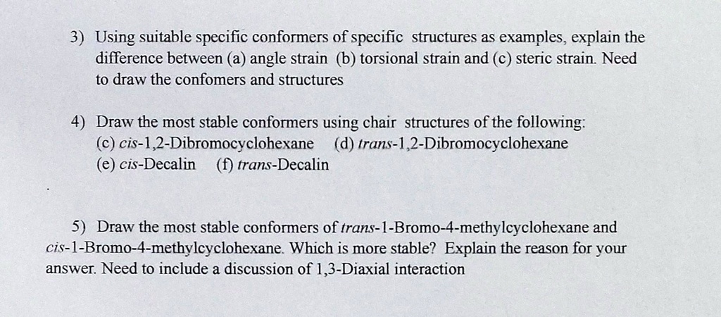 3) Using suitable specific conformers of specific structures as ...