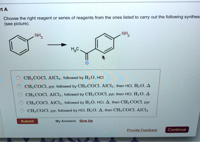 SOLVED: Choose the right reagent or series of reagents from the ones ...