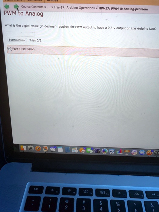 Solved Course Contents Hw 17 Arduino Operations Hw 17 Pwm To Analog Problem Pwm To