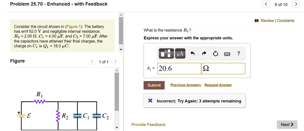 Problem 25.70 - Enhanced - with Feedback Consider the circuit shown in ...