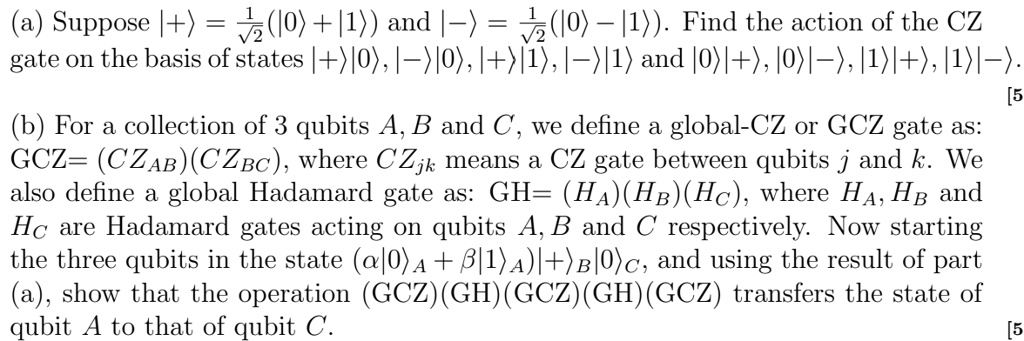 (a) Suppose |+ = (1)/(√(2))(|0 + |1 ) and |- = (1)/(√(2))(|0 - |1 ...