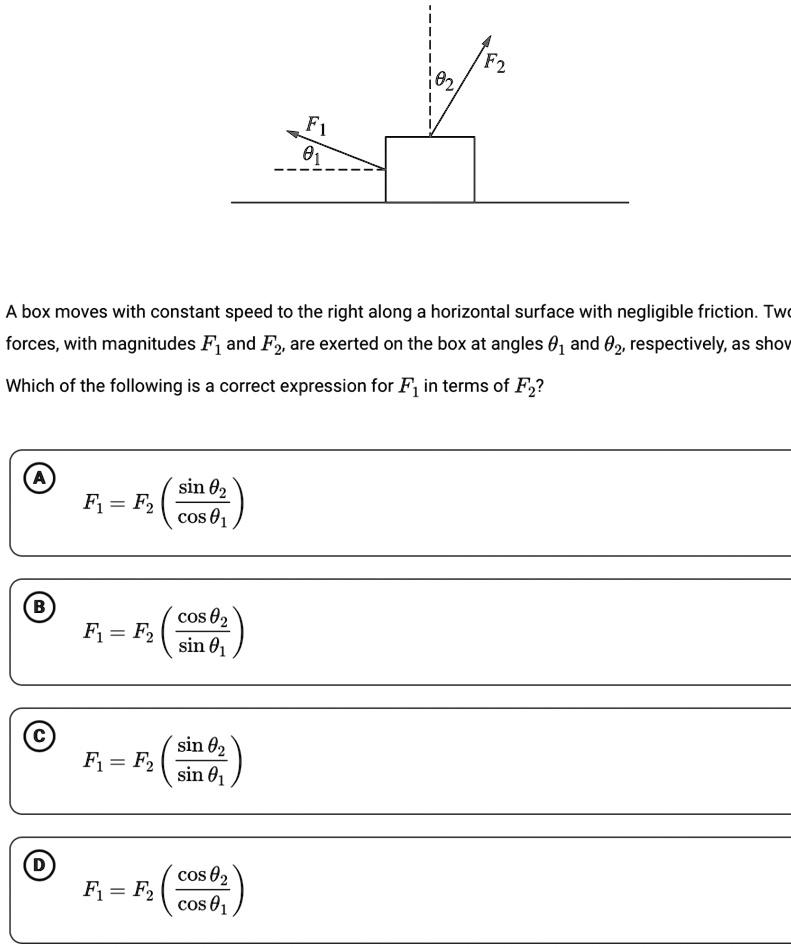 A box moves with constant speed to the right along a horizontal surface with negligible friction ...