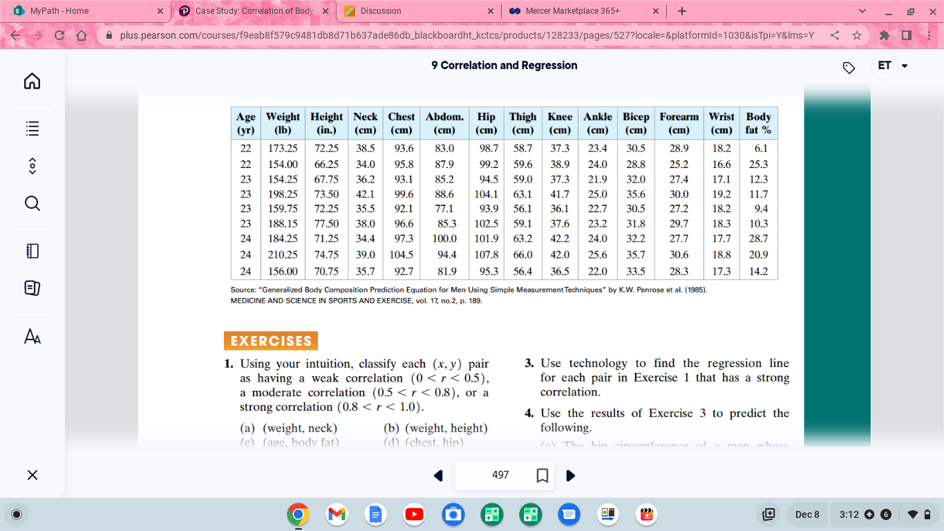 SOLVED: 9 Correlation and Regression Source: "Generalized Body ...
