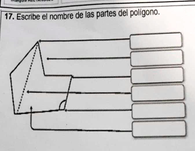SOLVED: escribe el nombre de las partes del poligono 77, Escribe ei ... SOLVED: escribe el nombre de las partes del poligono 77, Escribe ei ...