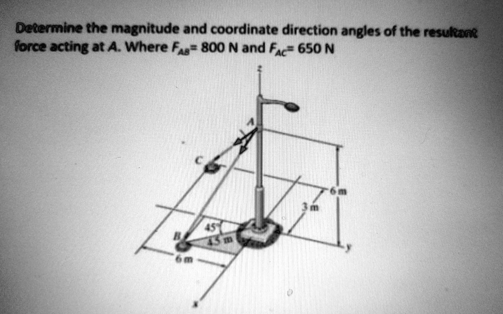 SOLVED: Determine the magnitude and coordinate direction angles of the ...