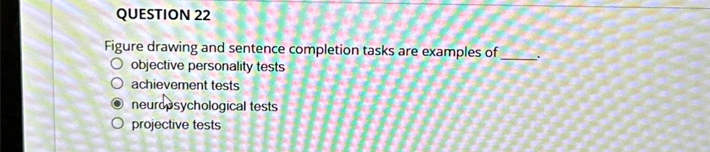 VIDEO solution: Figure drawing and sentence completion tasks are ...