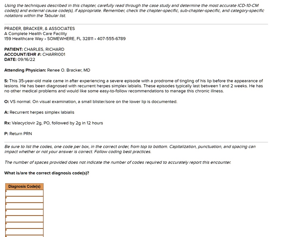 Using the techniques described in this chapter, carefully read through ...