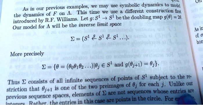 un previous examples we inay usc symbolic dynamics to model as in our this time we use different ...