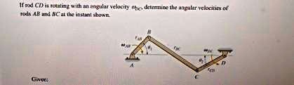 If rod CD is rotating with an angular velocity ωCD, determine the ...