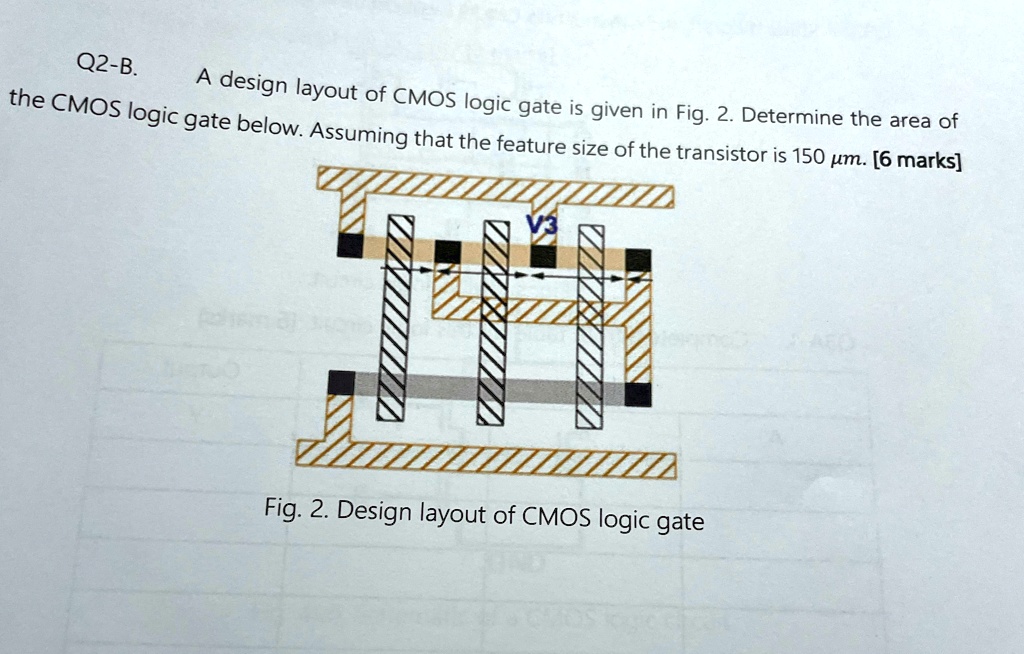 q2 b a design layout of cmos logic gate is given in fig 2 determine the ...