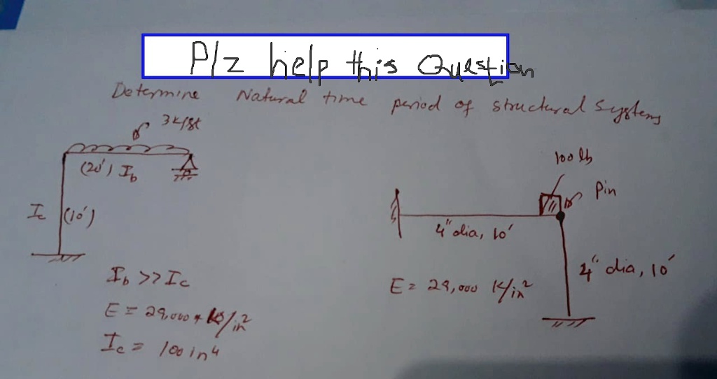 determine lateral stiffness and vertical stiffness of structures shown ...