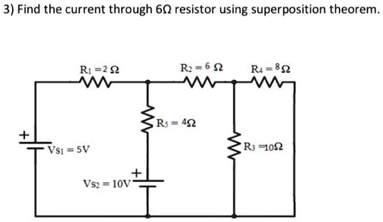 Solved Find The Current Through The 6 Ohm Resistor Using The