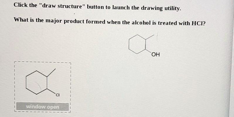 SOLVED: Click the "draw structure button to launch the drawing utility: What is the major ...