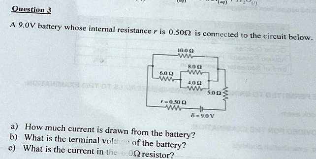 texts question 3 a 90v battery whose internal resistance r is 050 is ...