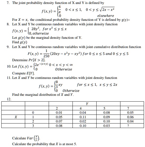 SOLVED:The joint probability density [unction ol X and is defined by f ...
