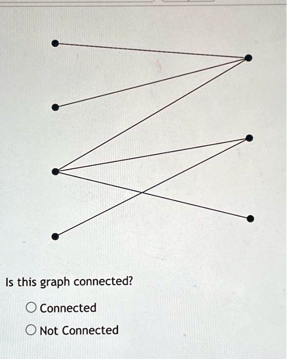 SOLVED: Is this graph connected? O Connected O Not Connected Is this graph connected? O ...