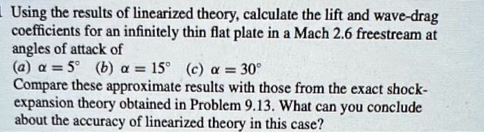 SOLVED: also find the percent error in the linearized theory for each result Using the results ...