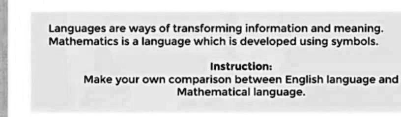 SOLVED: Languages are ways of transforming information and meaning ...