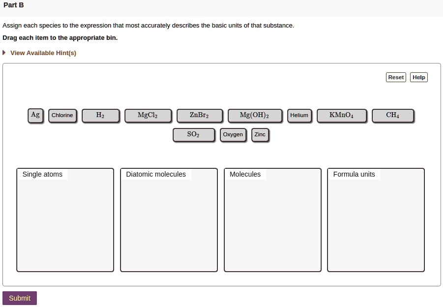 SOLVED: Assign each species to the expression that most accurately ...