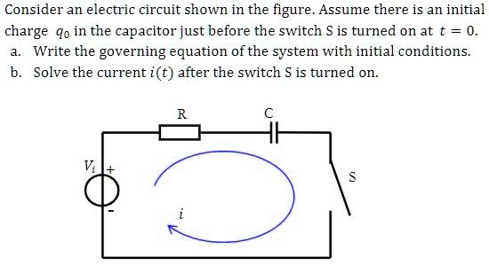 SOLVED: Consider an electric circuit shown in the figure. Assume there ...