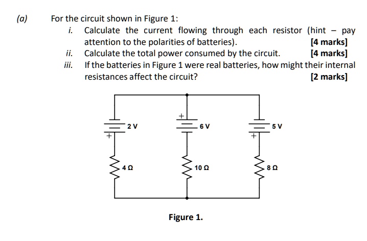 for the circuit shown in figure 1 i calculate the current flowing through each resistor hint pay ...