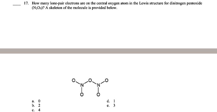 SOLVED: How mnany one-pair electrons AantMl the central oxygen atOm in ...