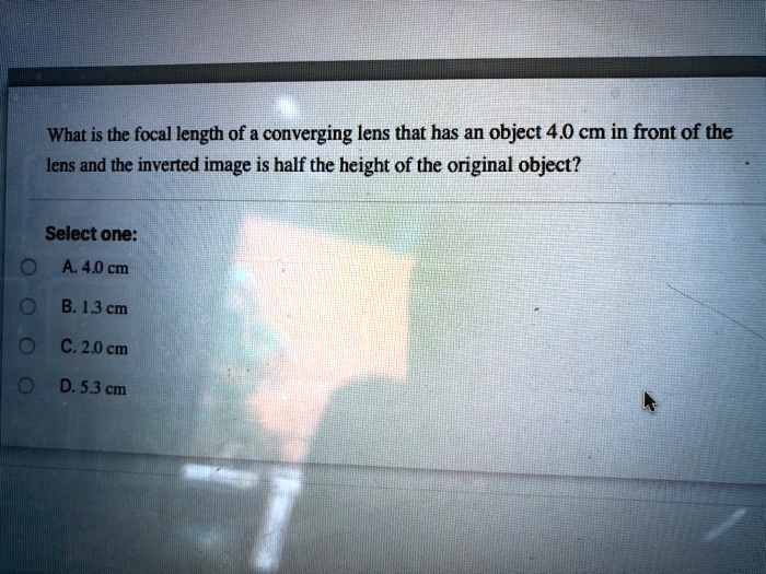SOLVED: What is the focal length of a converging lens that has an ...