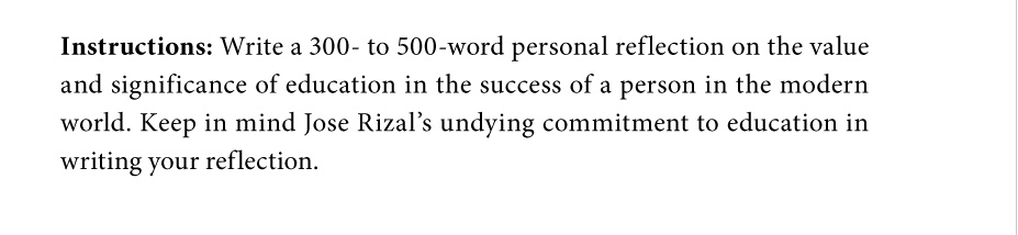 SOLVED: Instructions: Write a 300- to 500-word personal reflection on ...