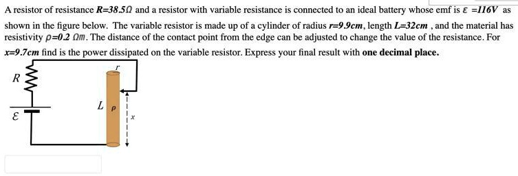 SOLVED: A resistor of resistance R = 3850 Î© and a resistor with ...