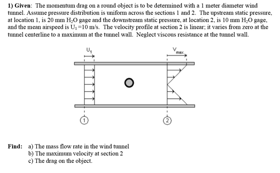 SOLVED: Given: The momentum drag on a round object is to be determined ...
