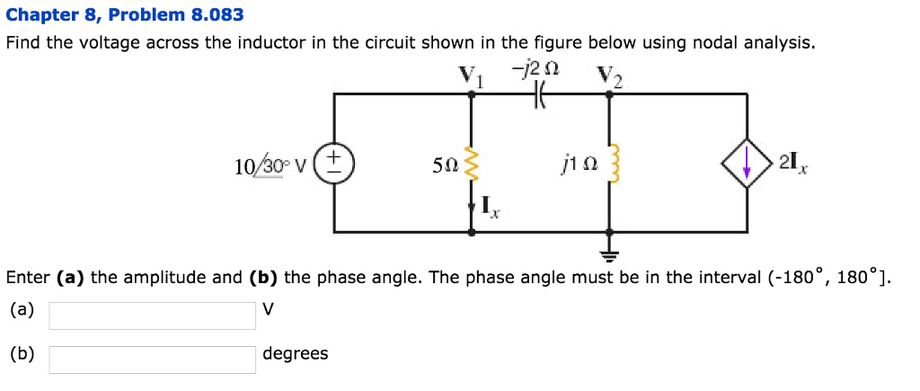 chapter 8problem 8083 find the voltage across the inductor in the ...