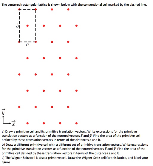 solid state physics The centered rectangular lattice is shown below ...