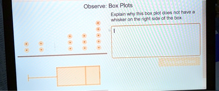 SOLVED: Observe: Box Plots Explain why this box plot does not have whisker on the right side of ...