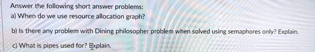 VIDEO solution: Answer the following shortanswer problems: a)When do we ... VIDEO solution: Answer the following shortanswer problems: a)When do we ...