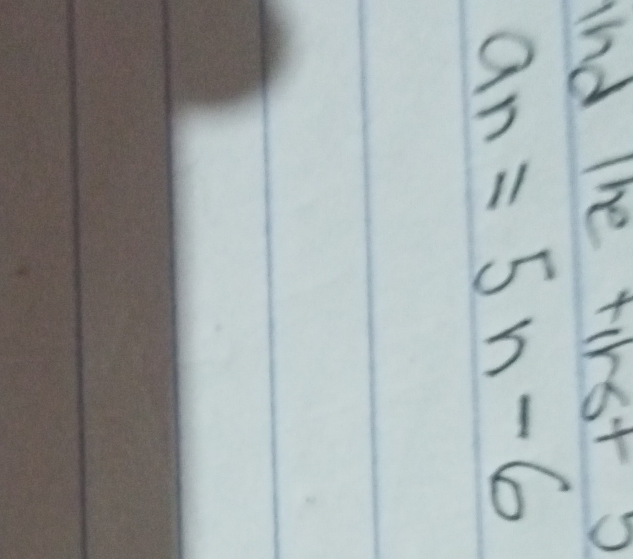 SOLVED: an=5 n-6