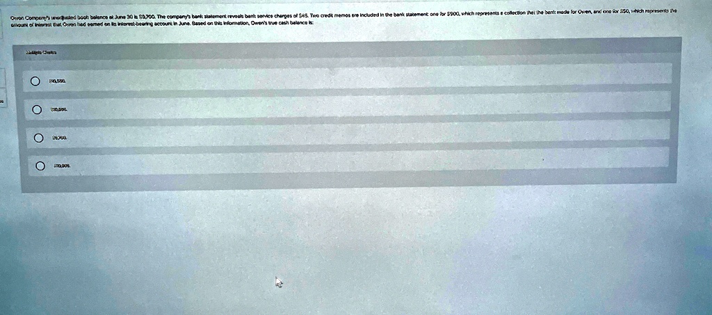 Oven Company's unadjusted book balance at June 30 is 9,700. The company ...