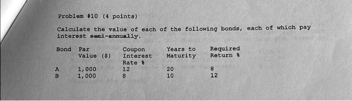 SOLVED: Problem #10 (4 points) Calculate the value of each of the ...
