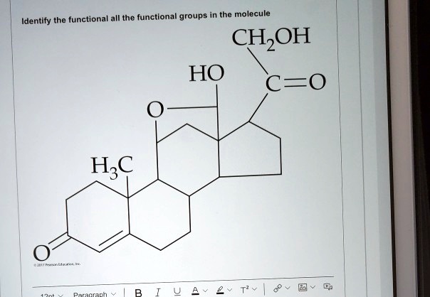 SOLVED: Identify the functional all the functiona groups in the ...