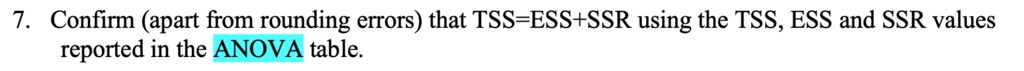 SOLVED:7_ Confirm (apart from rounding errors) that TSS-ESS+SSR using ...