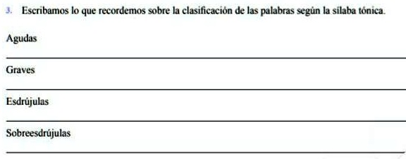 SOLVED: ayuden !!! x favor♤♤ Escribamos lo que recordemos sobre la ...