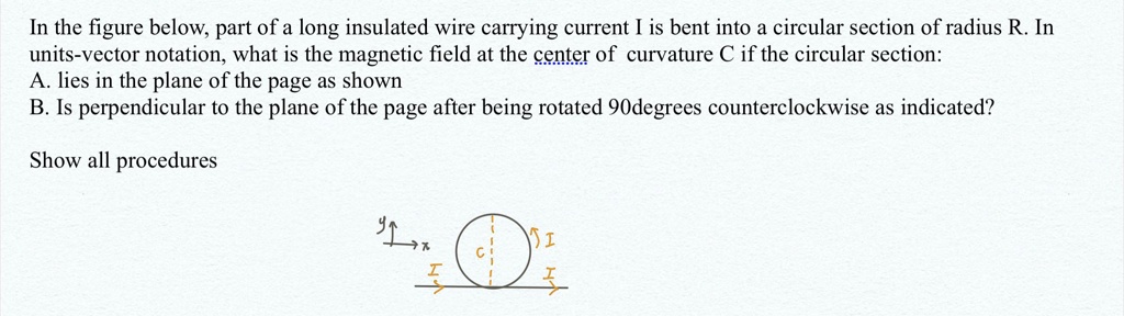 In the figure below, part of a long insulated wire carrying current I ...