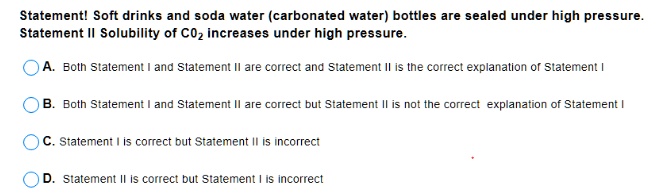 SOLVED: Soft drinks and soda water (carbonated water) bottles are ...
