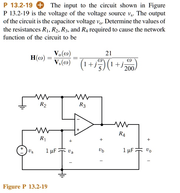 Solved P132 19 The Input To The Circuit Shown In Figure P 132 19 Is The Voltage Of The