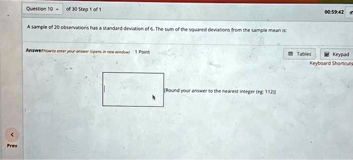 Solved A Sample Of 20 Observations Has A Standard Deviation Of 6 The
