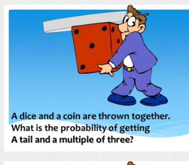 SOLVED: A dice and a coin are thrown together. What is the probability ...