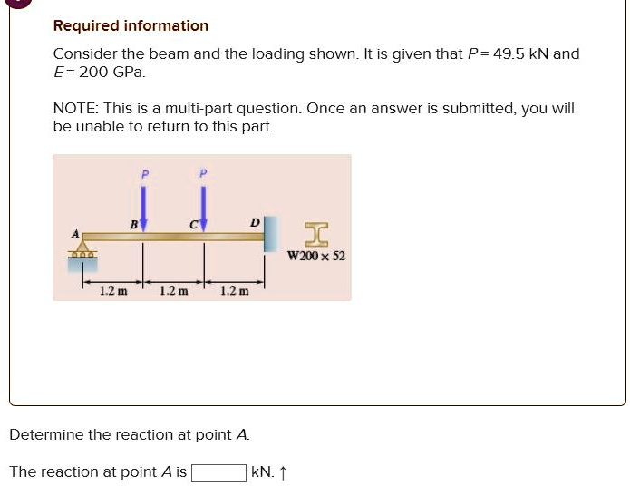 SOLVED: Consider the beam and the loading shown. It is given that P ...