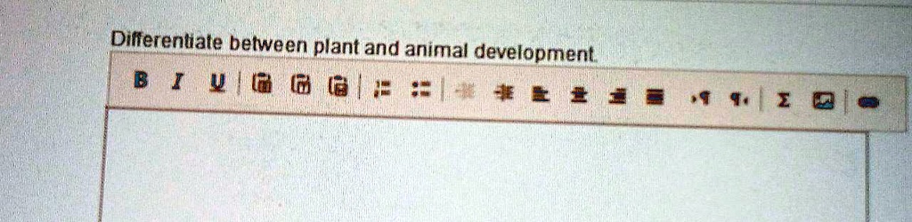 SOLVED: Differentiate between plant and animal development
