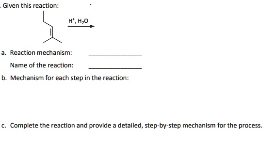 SOLVED: Given this reaction: H2 + O2 -> H2O Reaction mechanism: 1. Step 1: H2 + O2 -> H2O2 ...