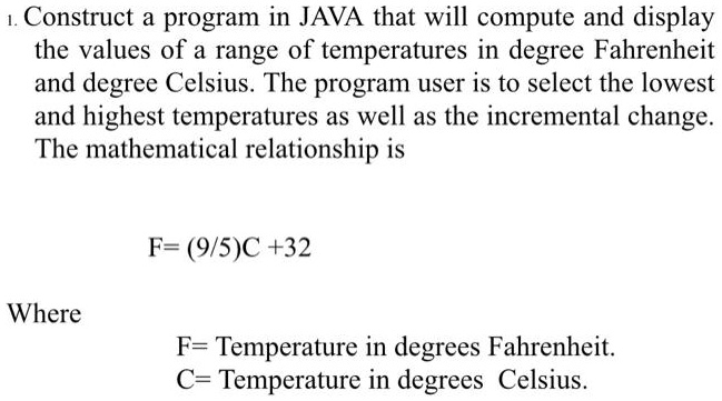 Solved Need Source Code And Picture Of The Code Running On Java Construct A Program In Java 7694