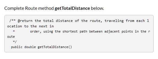 Solved I Need Help Understanding This Java Homework Problem A Mapping Software Package Creates
